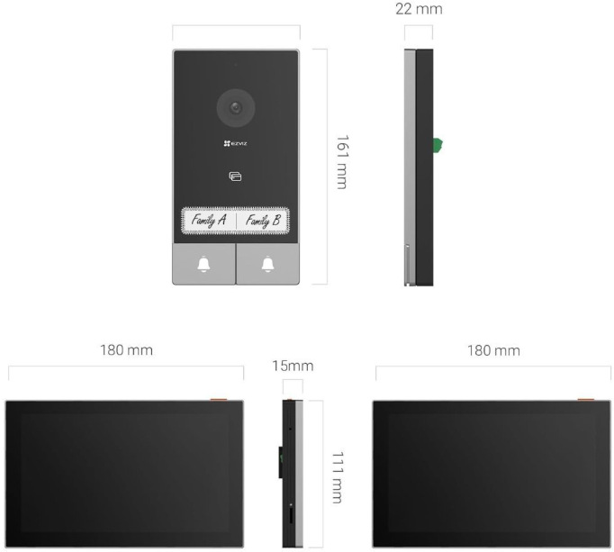 Dverný videotelefón EZVIZ HP7 2-Family Kit (CS-HP7-R200-1W2TFC) čierny ...